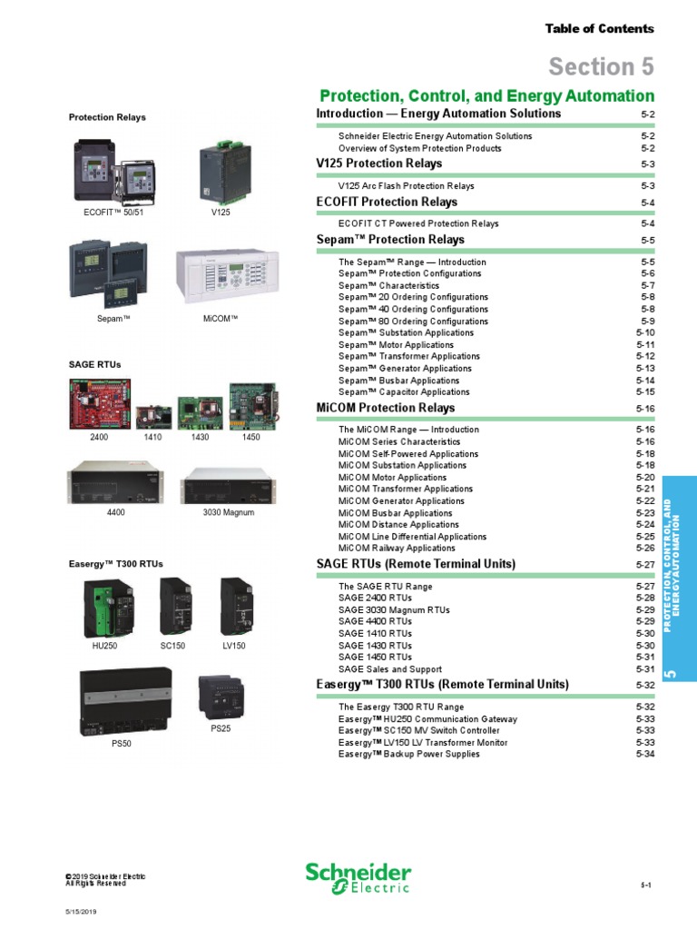 Schneider Micom Numerical Relays | PDF | Relay | Electric Arc