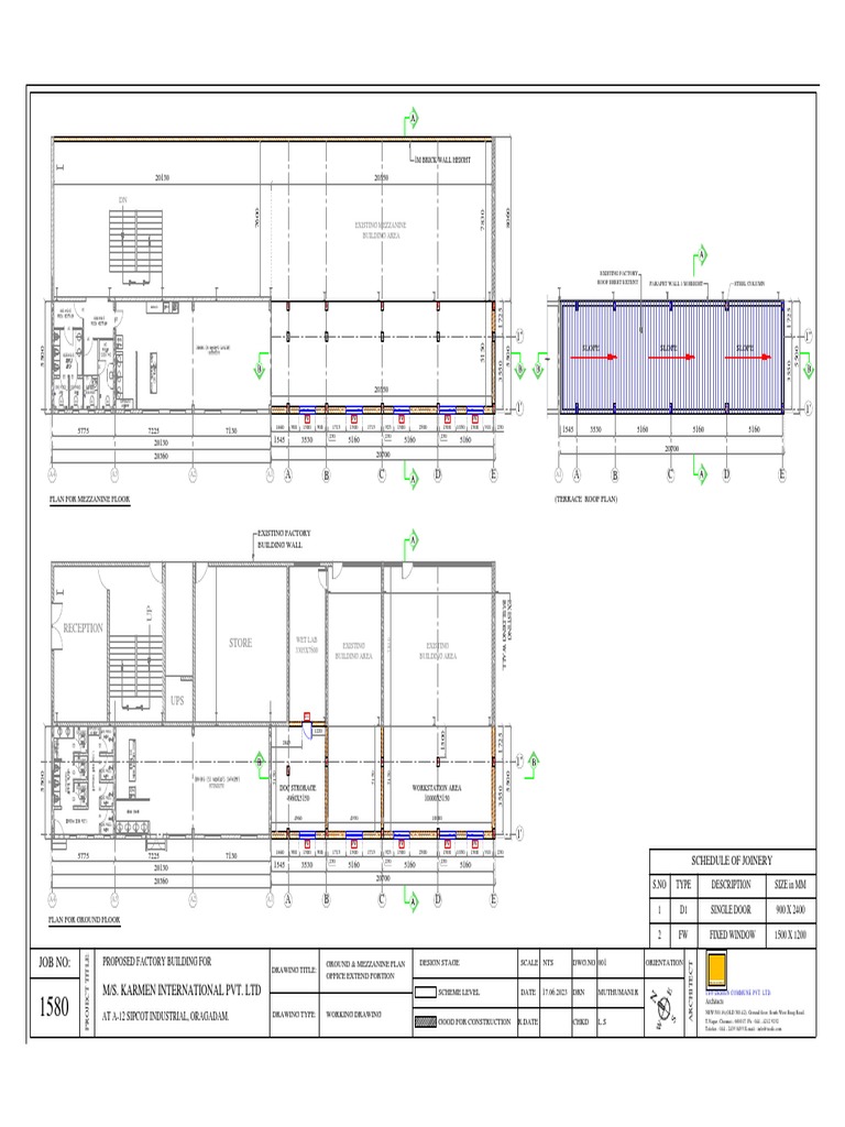 Office Exten Portion - Karmen International PVT LTD at Oragadam - 29.06.2023 | PDF | Components ...