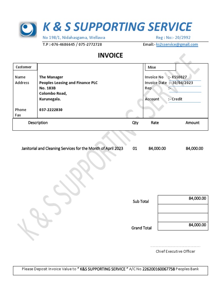 Invoice April 2023 | PDF | Banks | Financial Services