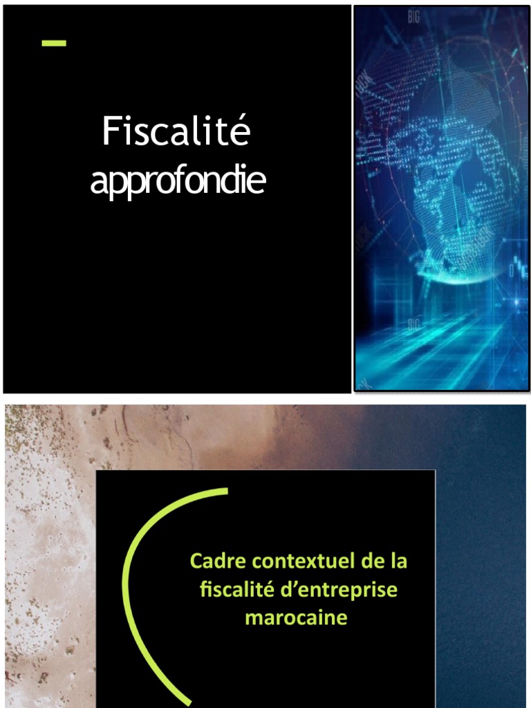 Fiscalité d'entreprise au Maroc : principes et prélèvements | PDF ...
