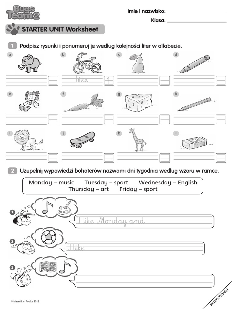 Bt2 Starter Pb Worksheet Pdf