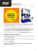 Hydraulic Press - Diagram, Working, Types & Application (PDF) | PDF ...