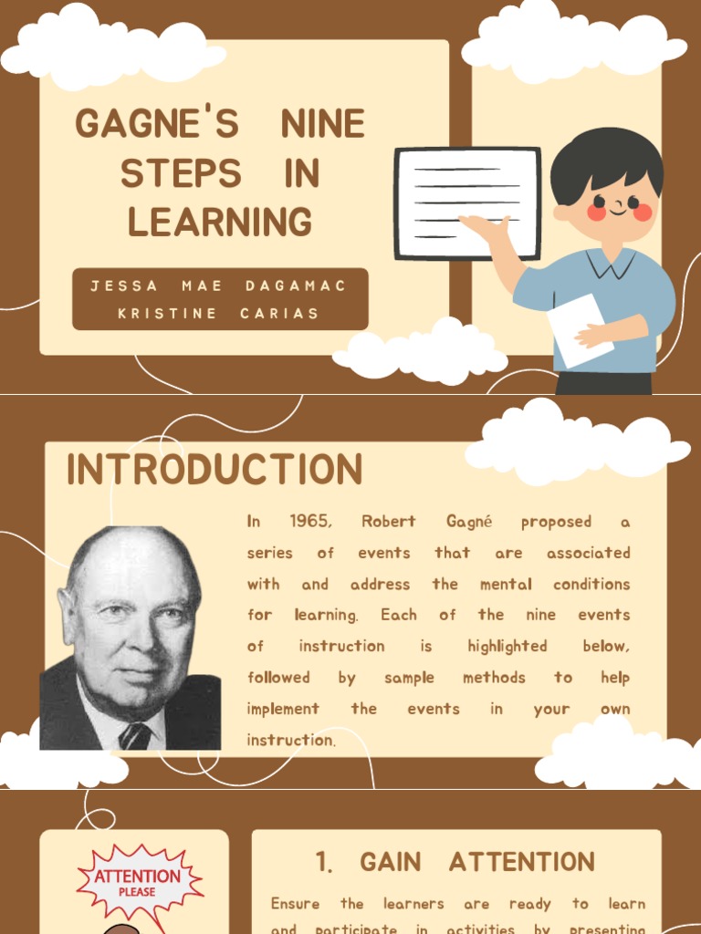 Gagné's Nine Events of Instruction Guide | PDF | Learning | Educational ...