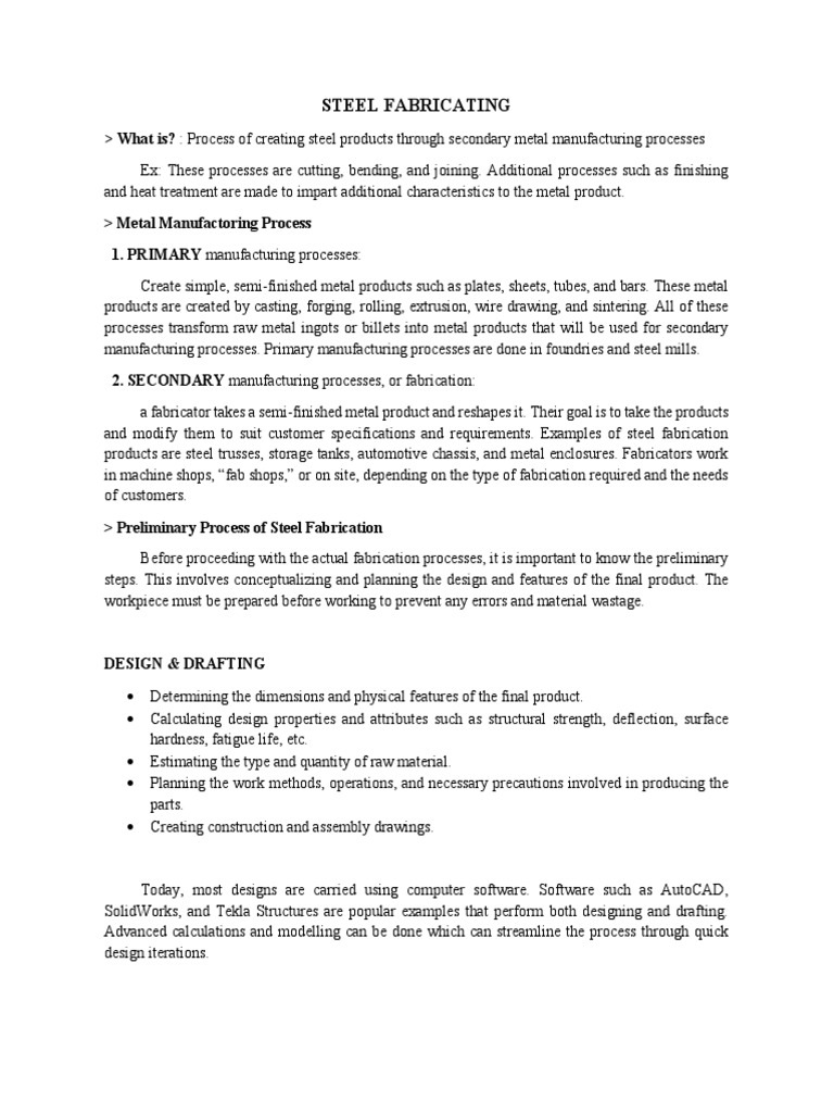 Steel Fabricating | Download Free PDF | Metal Fabrication | Steel