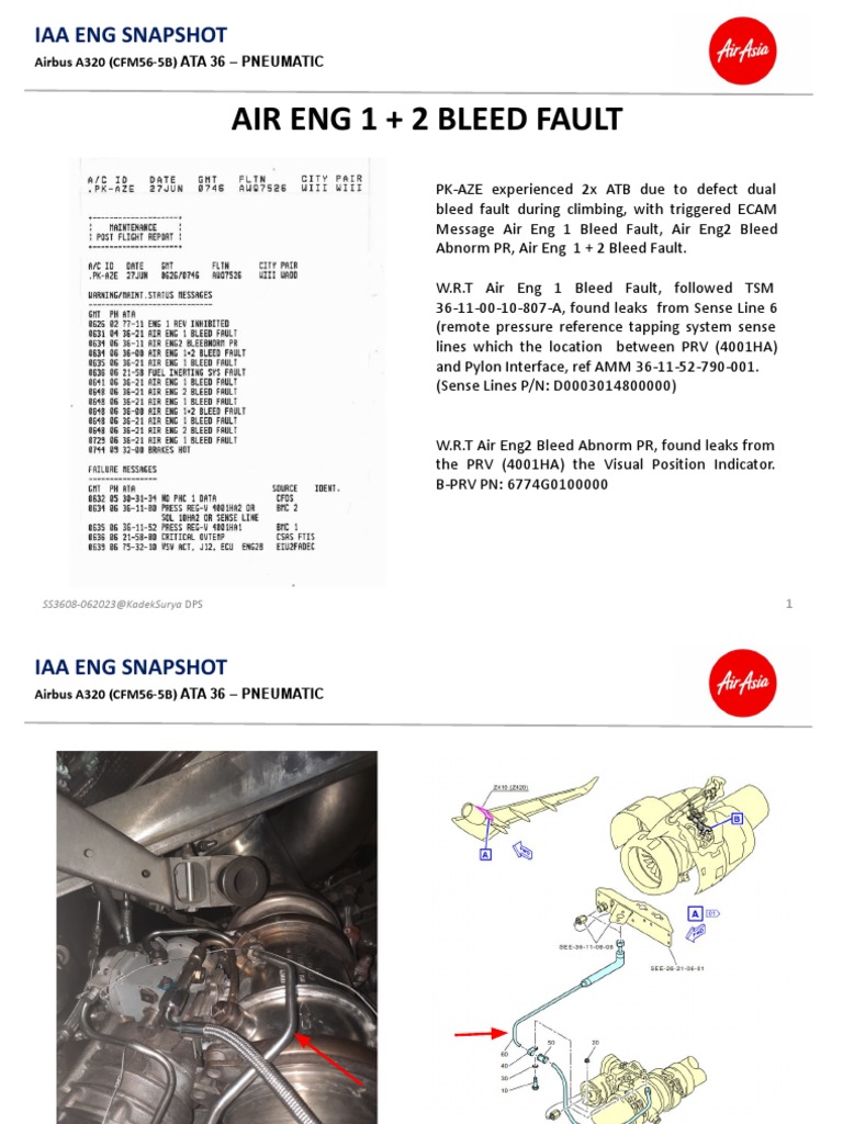 Snapshot 3608 Air Eng 1 + 2 Bleed Fault | PDF | Aviation | Internal ...