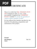 Certificate and Acknowledgement Class 12th Project | PDF