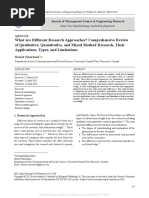 Creswell (2014) The Selection of A Research Approach | PDF