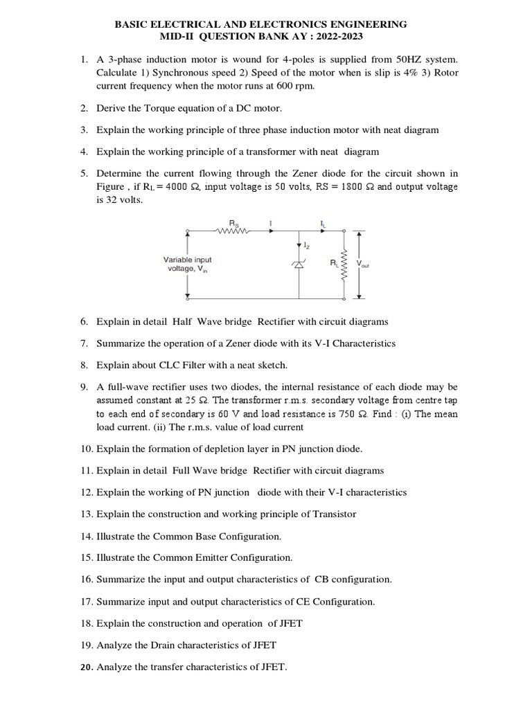 Beee Mid 2 Subjective 14.02.2023 | PDF | Computers | Technology & Engineering