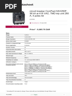 Product Data Sheet: Circuit Breaker Compact Nsx630H, 70 Ka at 415 Vac ...