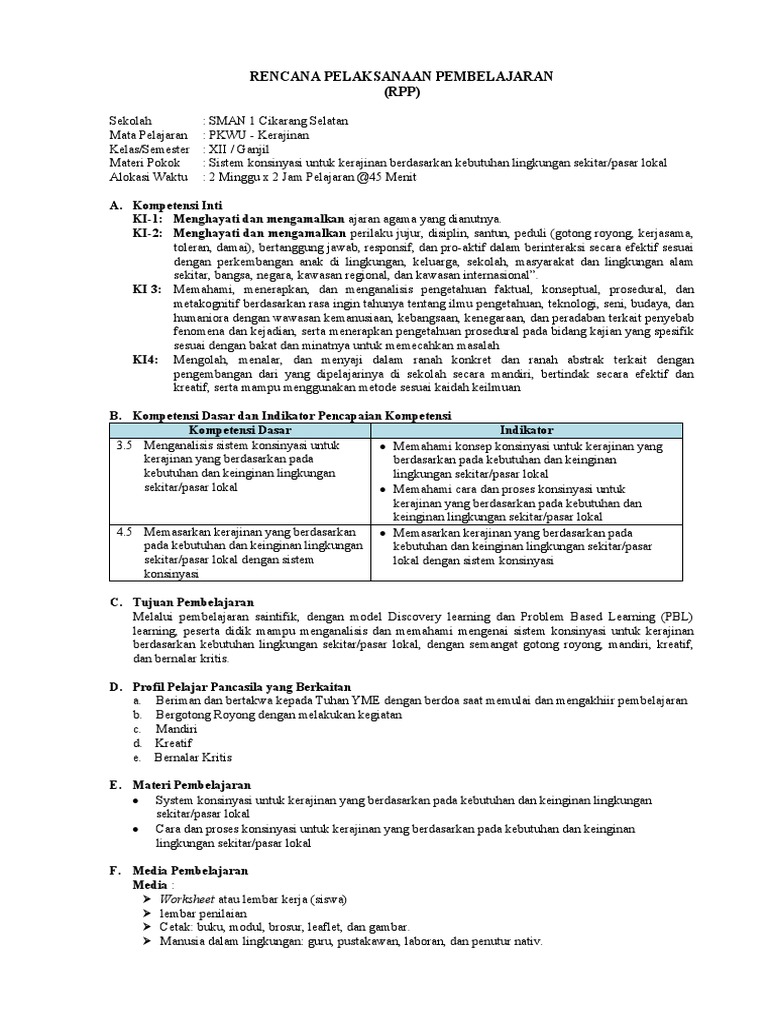 RPP 5 | PDF | Seni