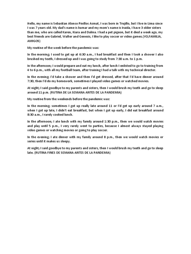 MY ENGLISH PROJECT | PDF