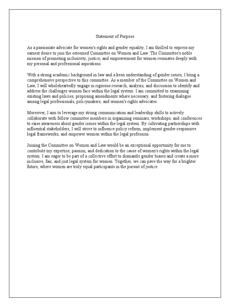 Statement of Purpose | PDF