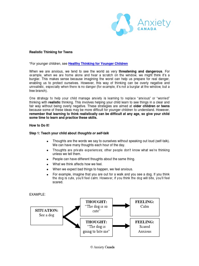 RealisticThinking Teens | PDF | Thought | Anxiety