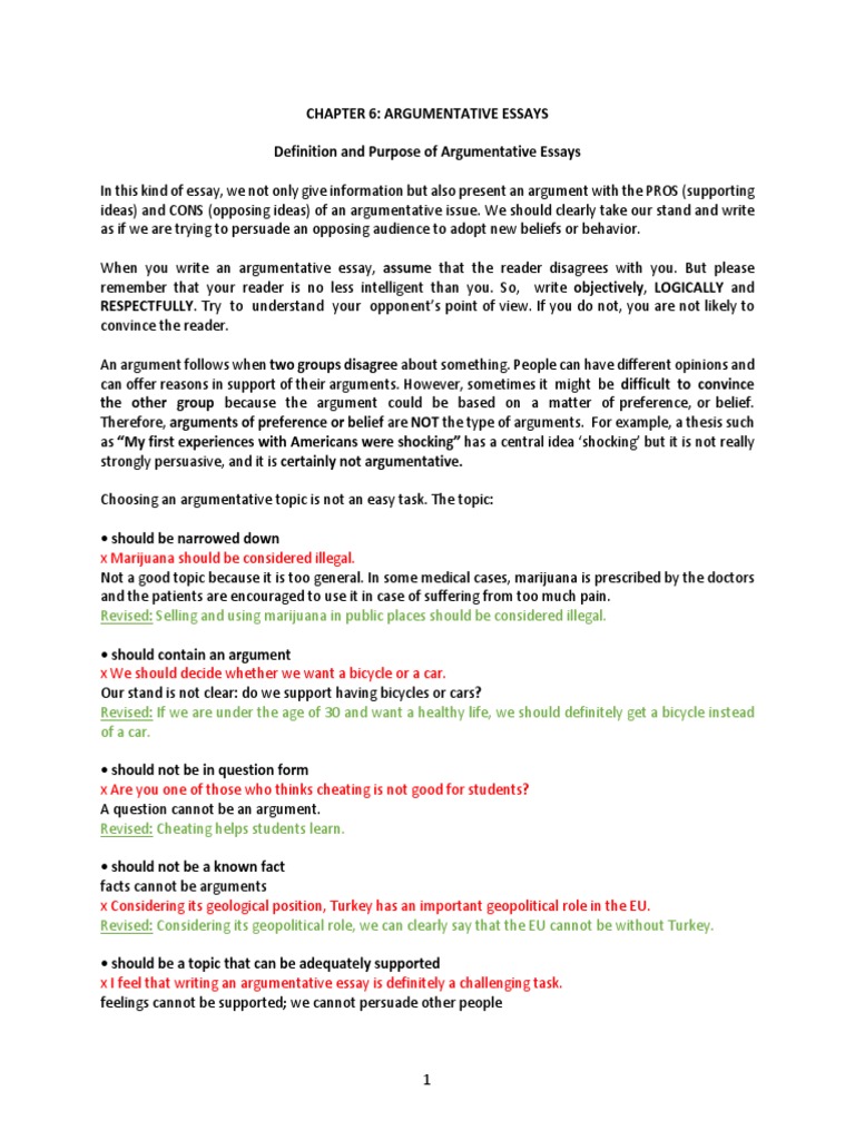 CHAPTER 6 (Argument) | PDF | Essays | Argument
