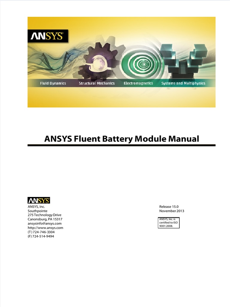 Ansys Fluent Battery Module Manualpdf | PDF | Lithium Ion Battery ...