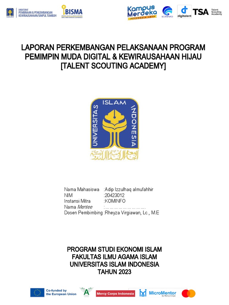 Laporan Perkembangan Pelaksanaan Program MBKM - TSA 2023 (Final Rev) | PDF