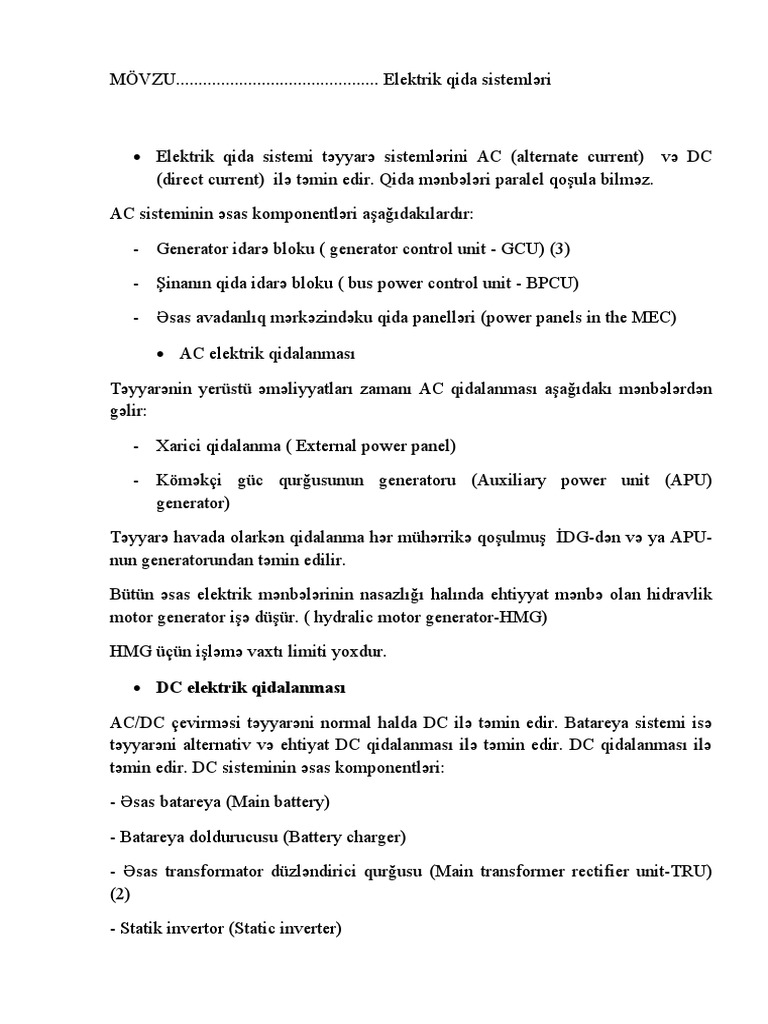 Elektrik Qida Konkret Ucus Aparati | PDF