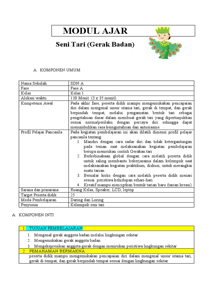 Modul Ajar - Templet | PDF