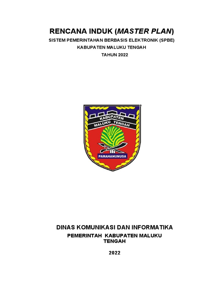 Kominfo-Draft Master Plan - SPBE - Kab Maluku Tengah | PDF