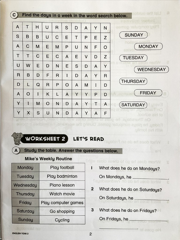 English Worksheet 1 | PDF