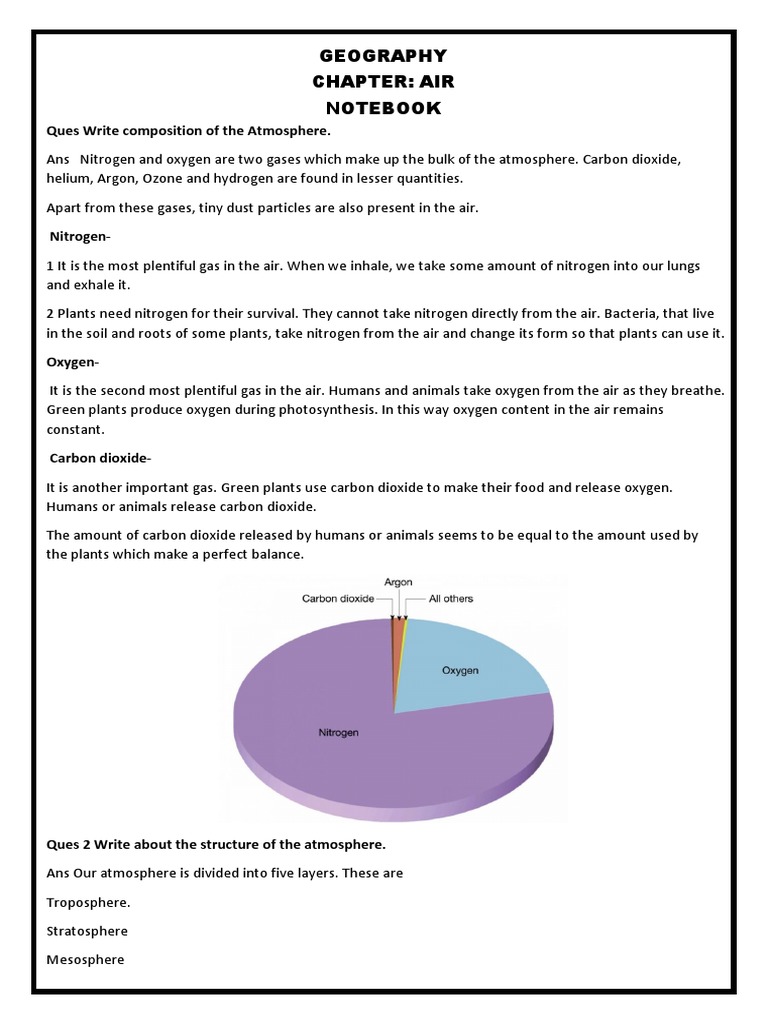 Air Class 7 | PDF | Atmosphere Of Earth | Atmosphere