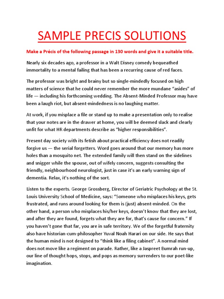 Sample Precis | PDF | Agriculture | Economic Growth