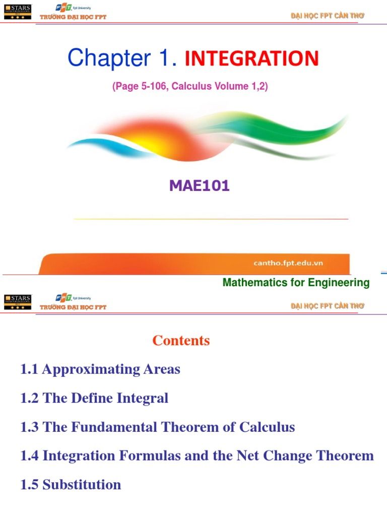 MAE101 CAL V2 Chapter 5 Integration | PDF | Integral | Area