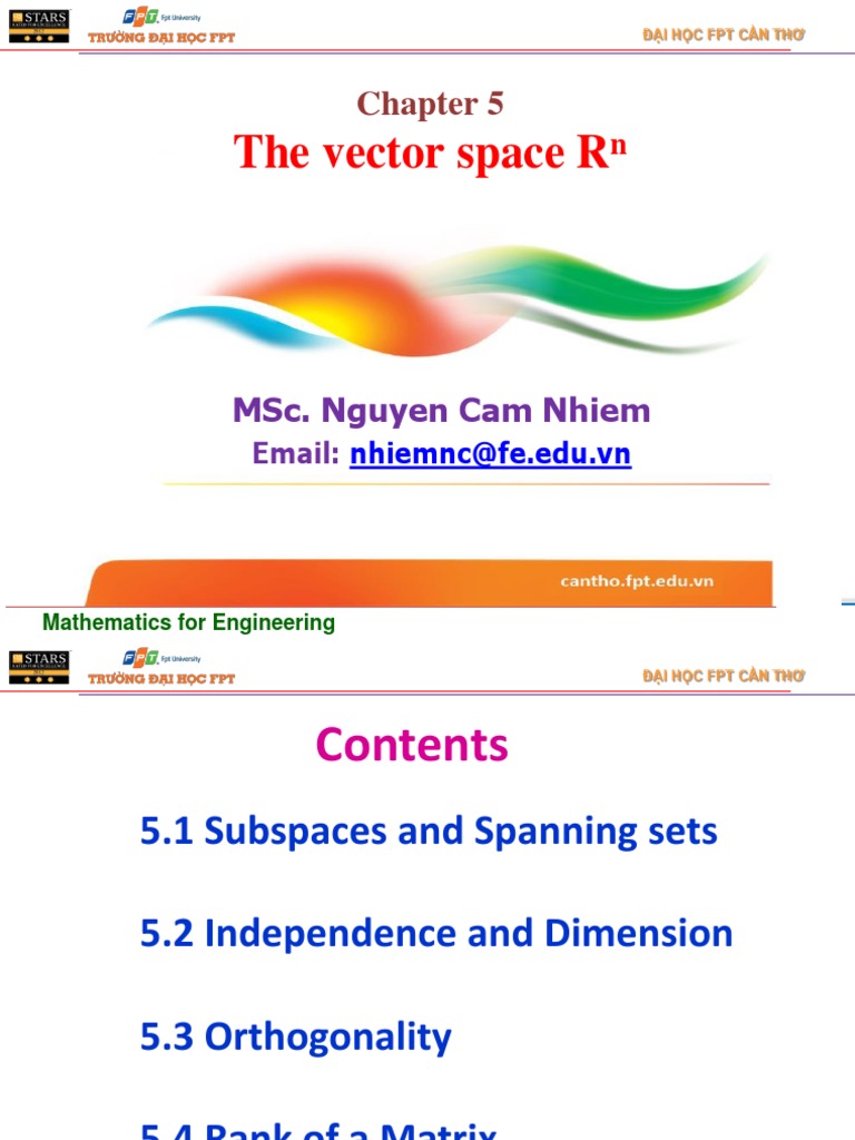 MAE101-ALG-Chapter 5_The vector space Rn | PDF