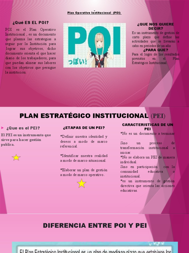 Diferencias entre POI y PEI | PDF | Planificación estratégica