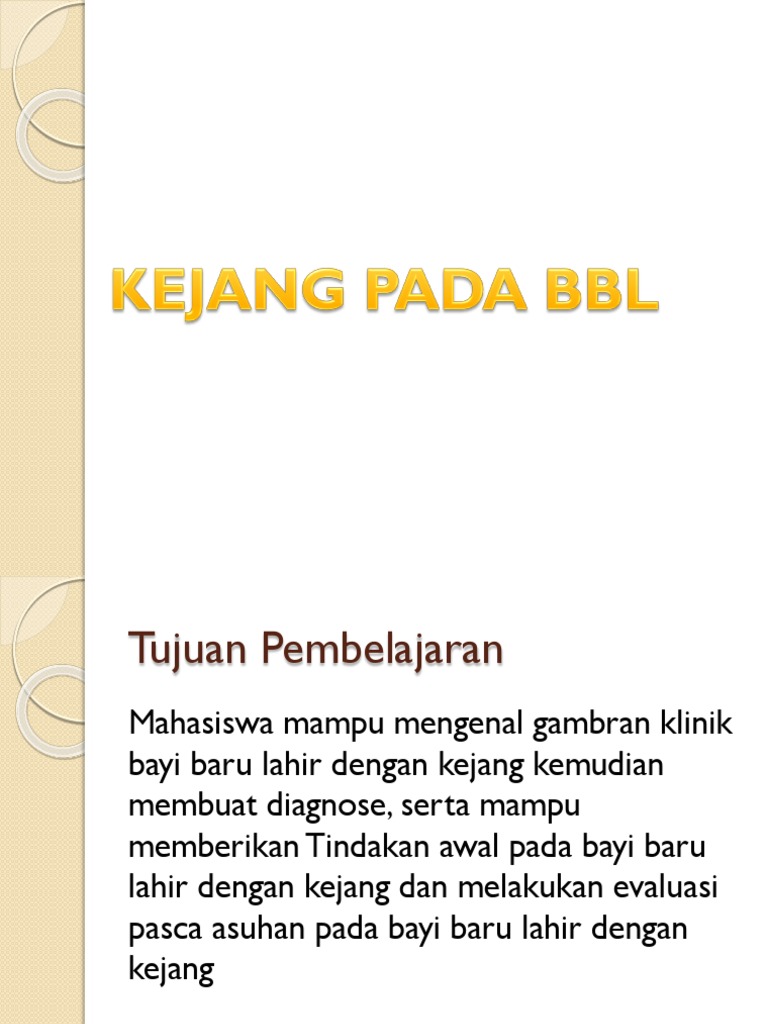 Kejang BBL | PDF