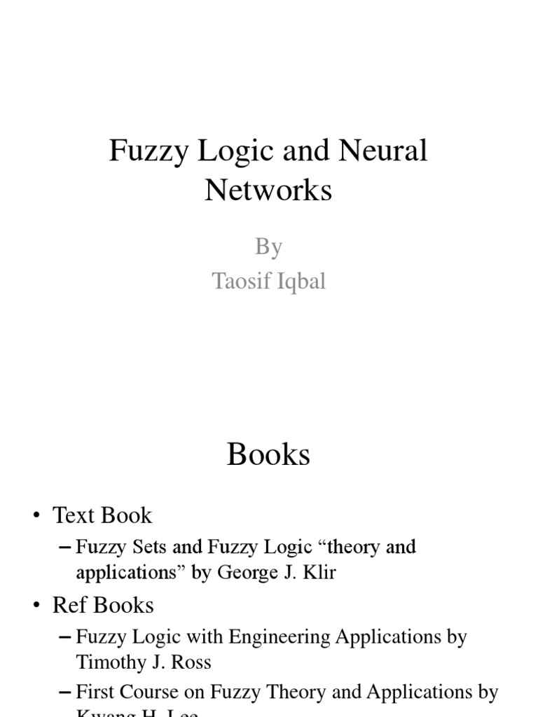 Fuzzy Logic And Neural Networks Pdf Fuzzy Logic Logic