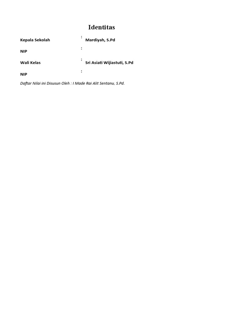 Daftar Nilai Kurikulum Merdeka Bisa Untuk Semua Kelas Pdf