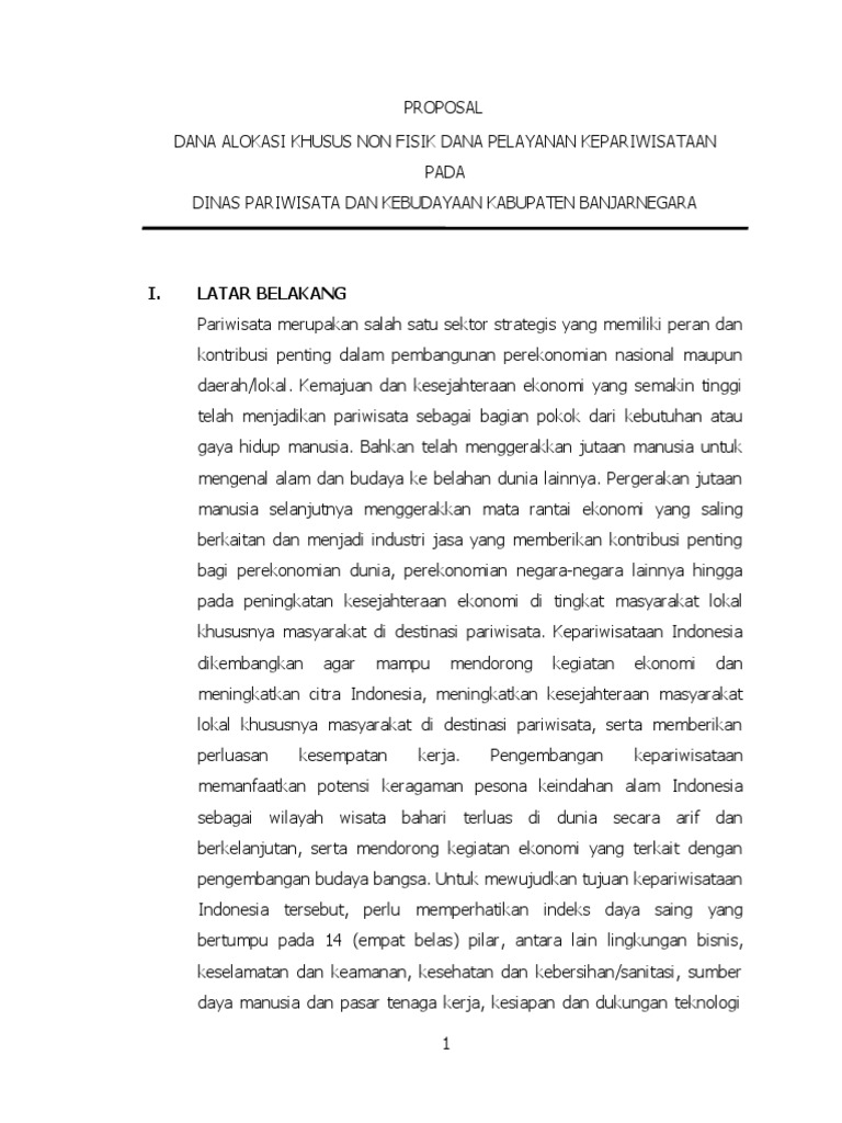 PROPOSAL DAK Non Fisik USULAN 2024 | PDF