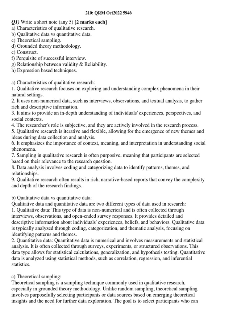 QRM PDF | PDF | Methodology | Qualitative Research