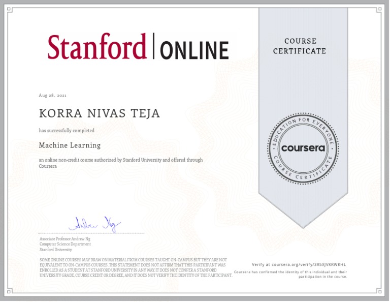 Machine Learning - Stanford | PDF