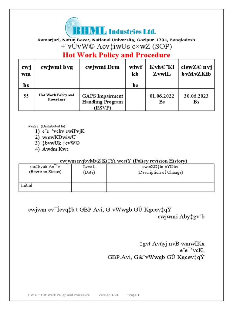 Hot Work Safety Guidelines | PDF | Safety