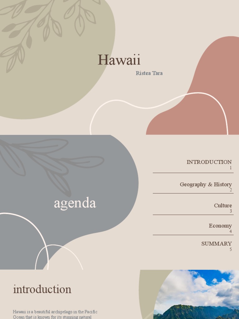 Hawaii Presentation | PDF | Hawaii | Island