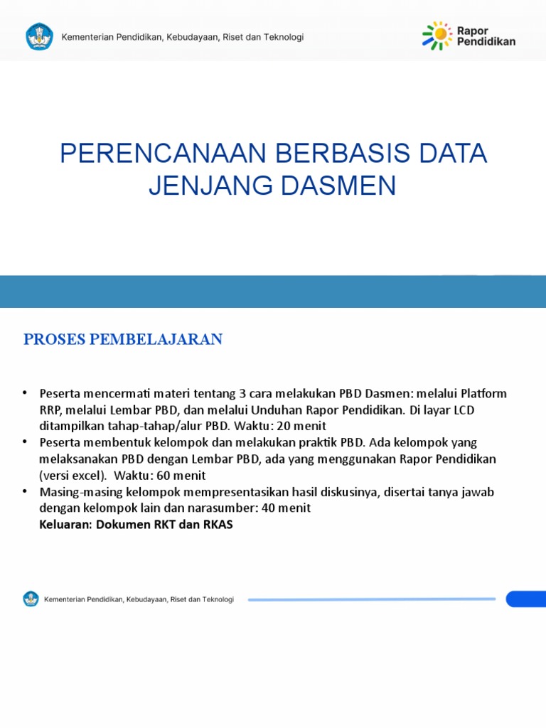5-Perencanaan Berbasis Data - Dasmen | PDF
