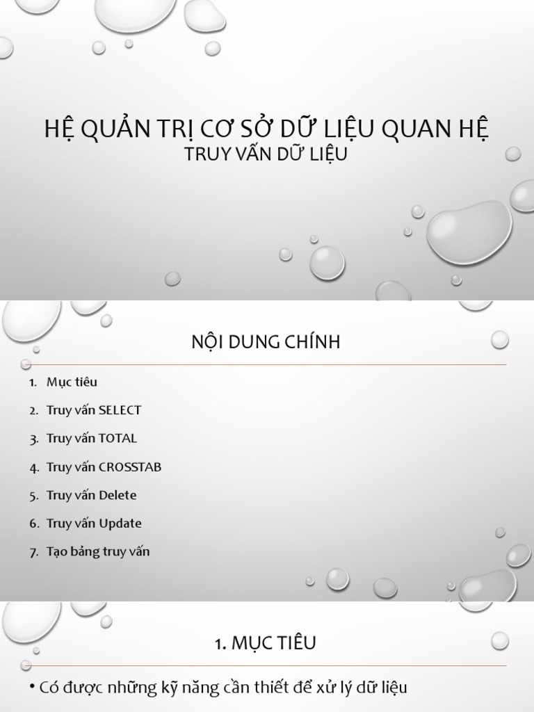 PhanII HeQuanTriCSDL 02 TruyVanDuLieu | PDF