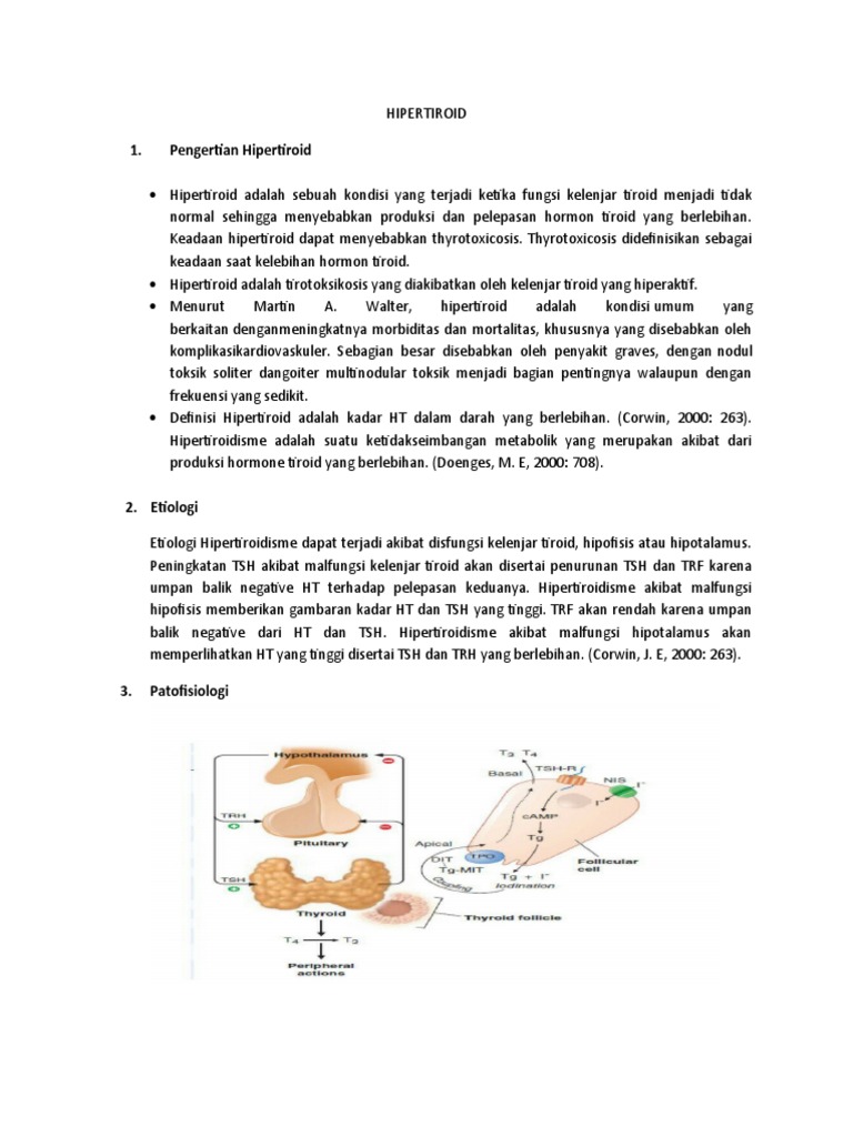 Definisi, Etiologi, Manifestasi Klinis Hipertiroid | PDF