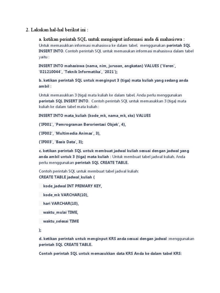 Tugas Basis Data | PDF | Teknologi & Rekayasa