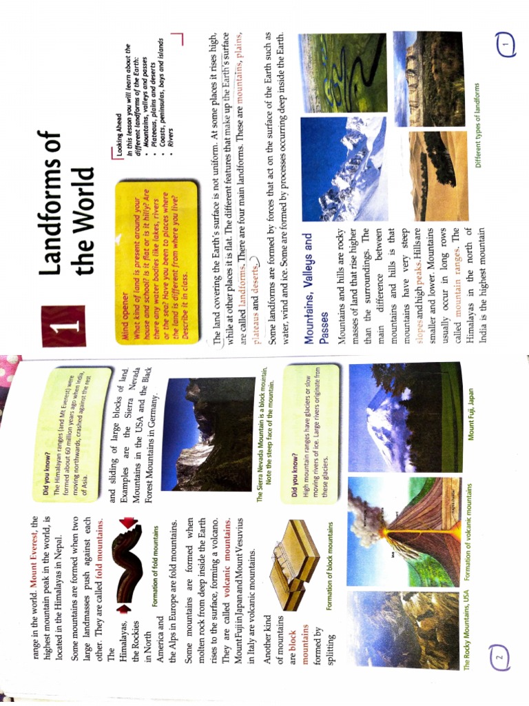 Landforms of The World Ch-1 | Download Free PDF | Mountains | Plateau