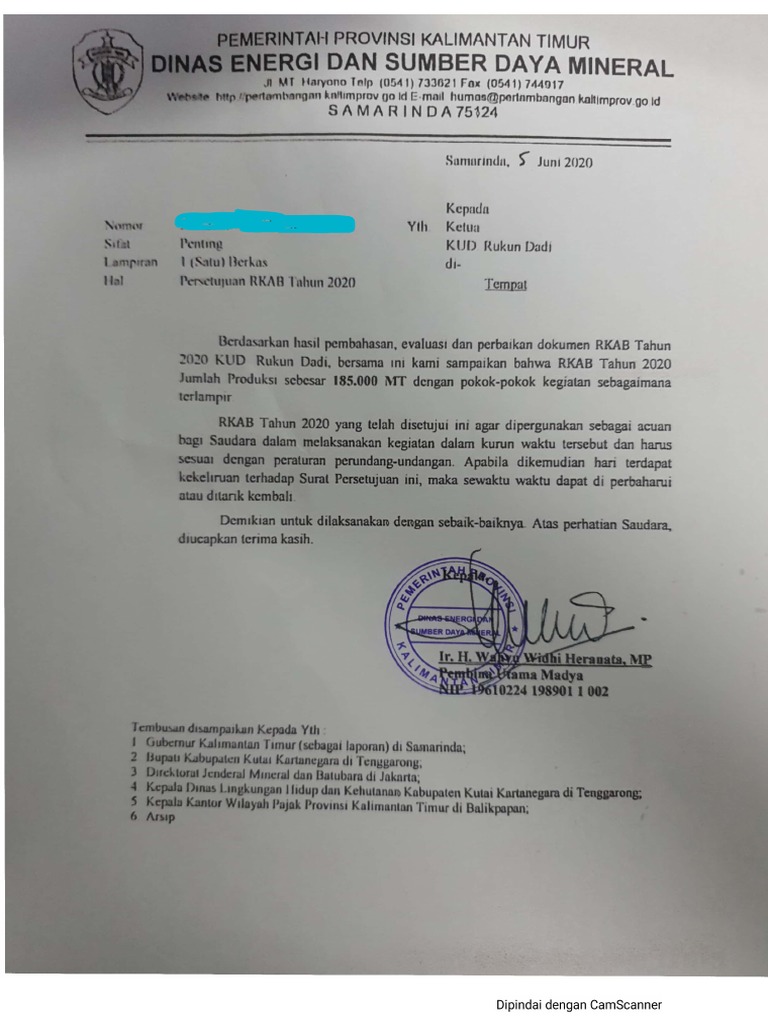 pengesahan rkab | PDF