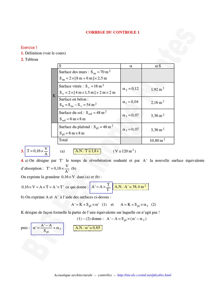 Acoustique ch3 ctrl1 C | PDF | Acoustique | Son