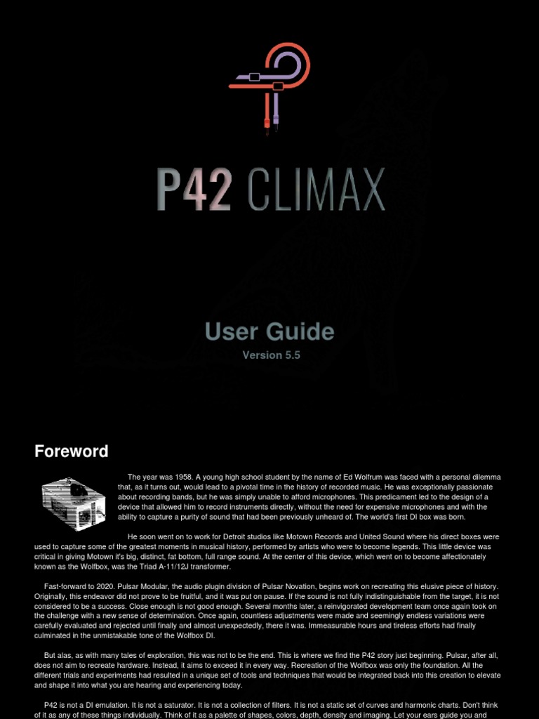 P42 Climax User Manual English | PDF | Sampling (Signal Processing ...