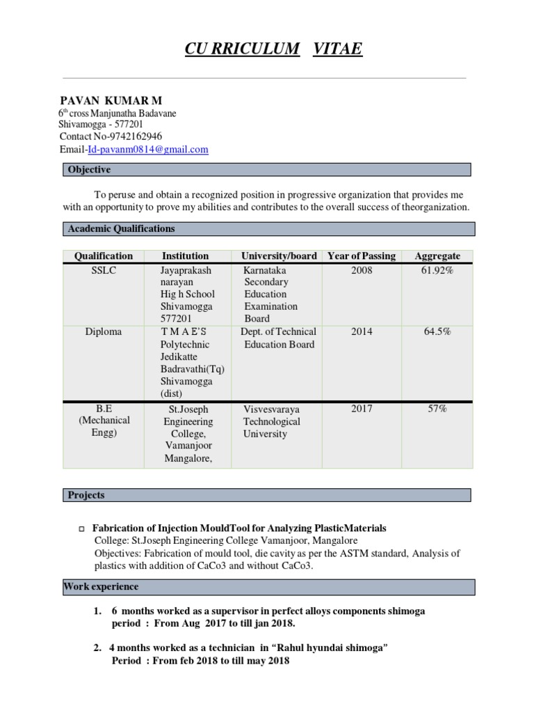 Pavan Kumar M | PDF | Physical Sciences | Engineering