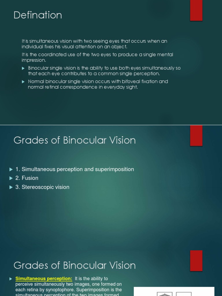 Binocular Vision | Download Free PDF | Visual Perception | Perception