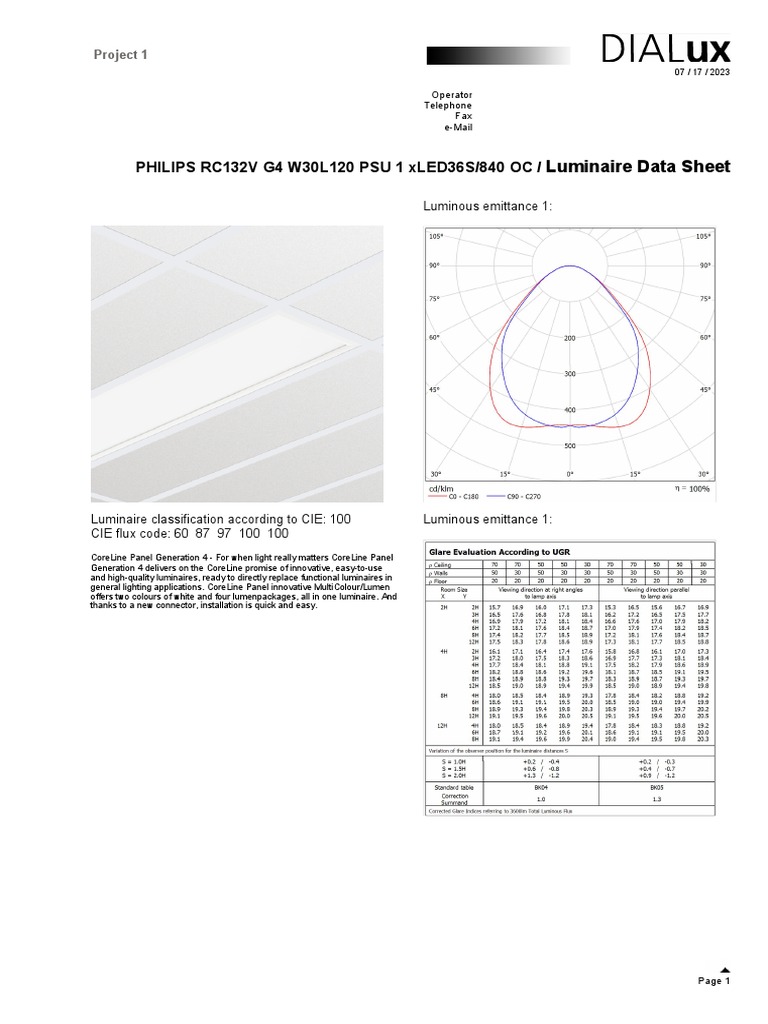 Dialux File Report | PDF | Components | Architectural Elements