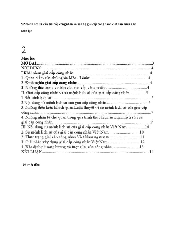 Sứ mệnh lịch sử của giai cấp công nhân và liên hệ giai cấp công nhân việt nam hiẹn nay | PDF