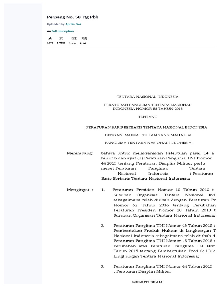 PDF Perpang No 58 TTG PBB | PDF | Scribd | Digital Rights